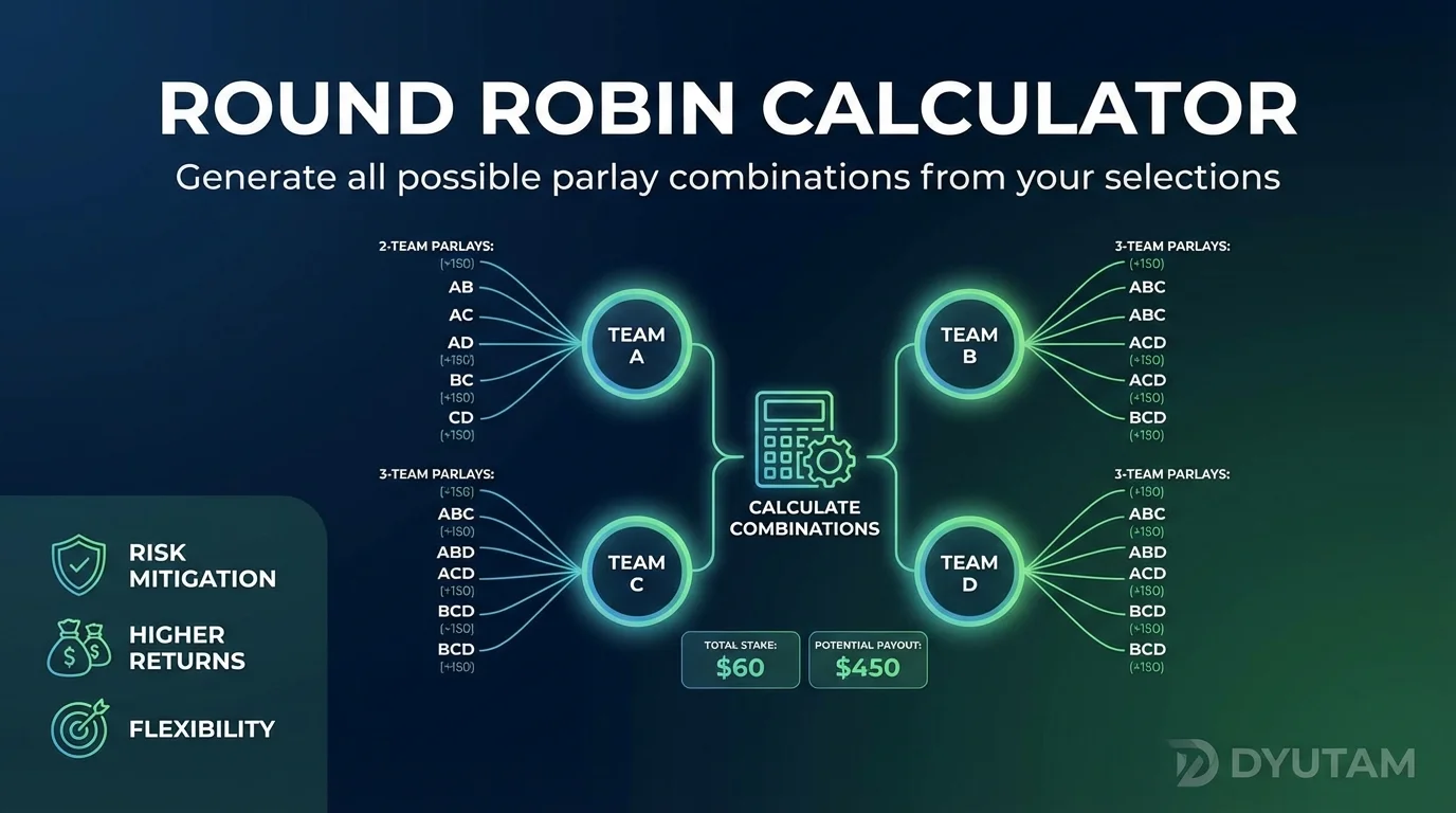 Round Robin Calculator - Parlay Combination Generator | Dyutam