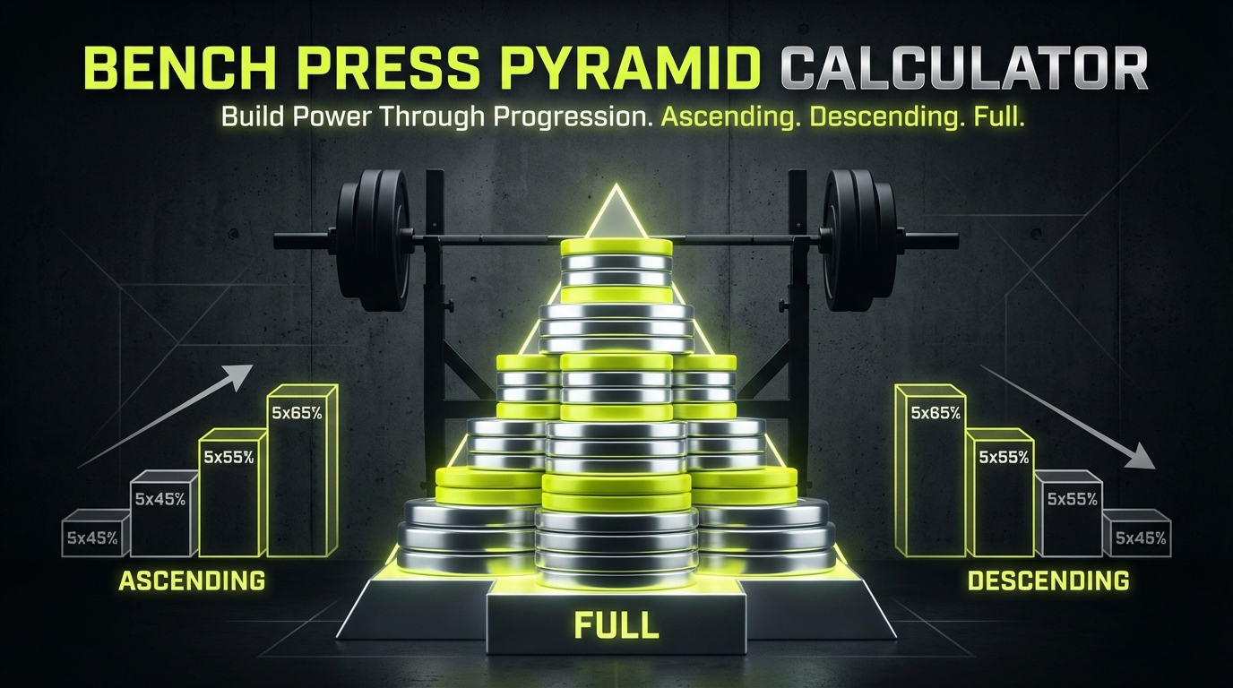 Bench Press Pyramid Calculator – Ascending & Descending Sets | Dyutam