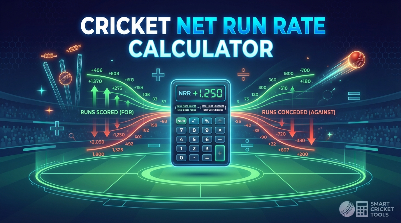 Cricket Net Run Rate Calculator (NRR) - Tournament Standings | Dyutam