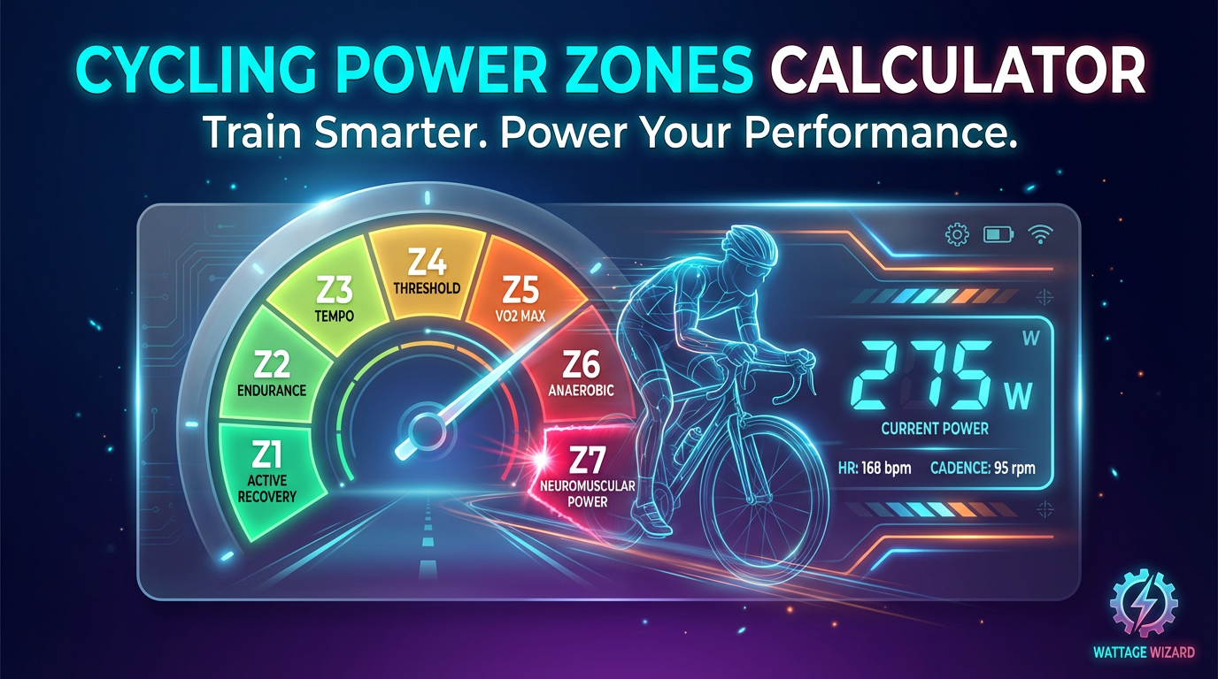 Free FTP Power Zones Calculator for Cycling | Dyutam